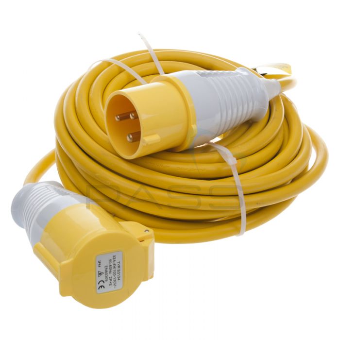 110V Extension Lead - 14m Length, 32A, 3x, 4.0mm Diameter