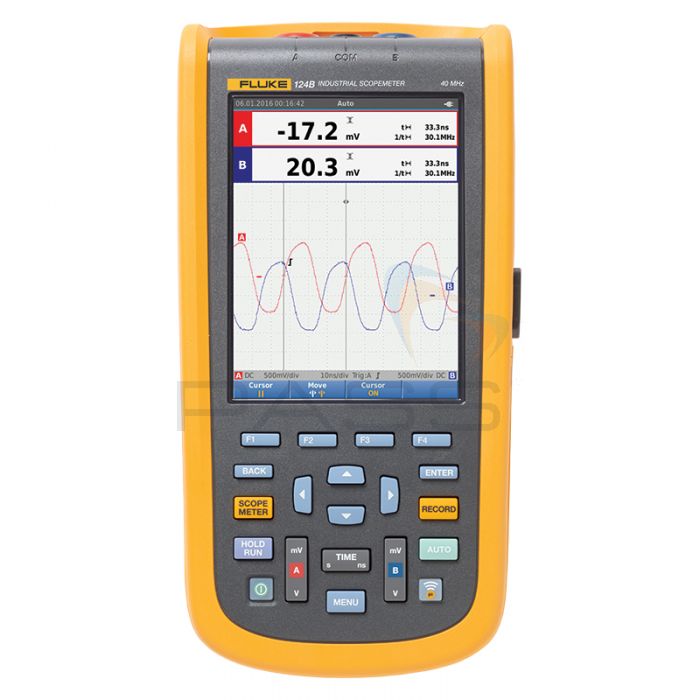 Fluke 124B 2-Channel, 40MHz ScopeMeter Handheld Digital Oscilloscope