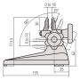 Mitutoyo Series 156 (156-101-10) Adjustable Angle Micrometer Stand