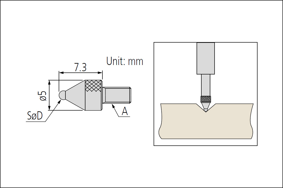 Mitutoyo Contact Element Ball Point - ø1, ø1.5, ø1.8, ø2.5, or ø4mm